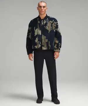Lululemon Lab Fleece Bomber Jacket - Futuristic Moss Jacquard